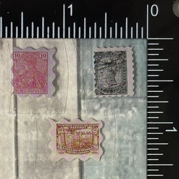 Office | 110 Vintage Postage Stamp Design Reusable Waterproof Vinyl ...
